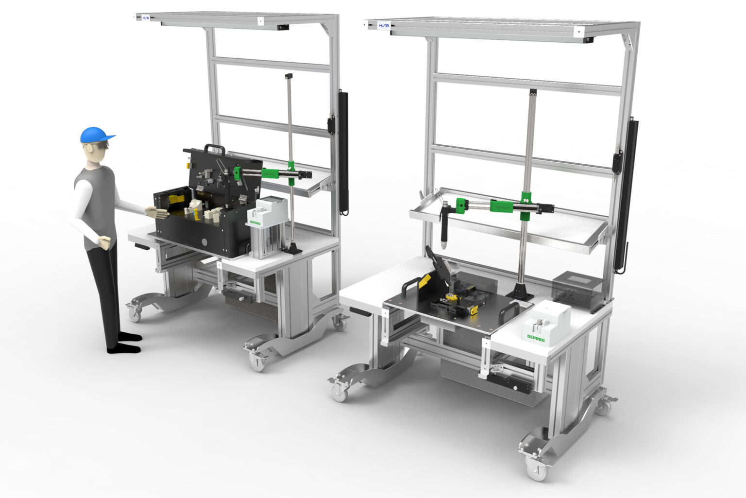 Manual Assembly Workstations - Hoob - Factory Automation & Machine Building
